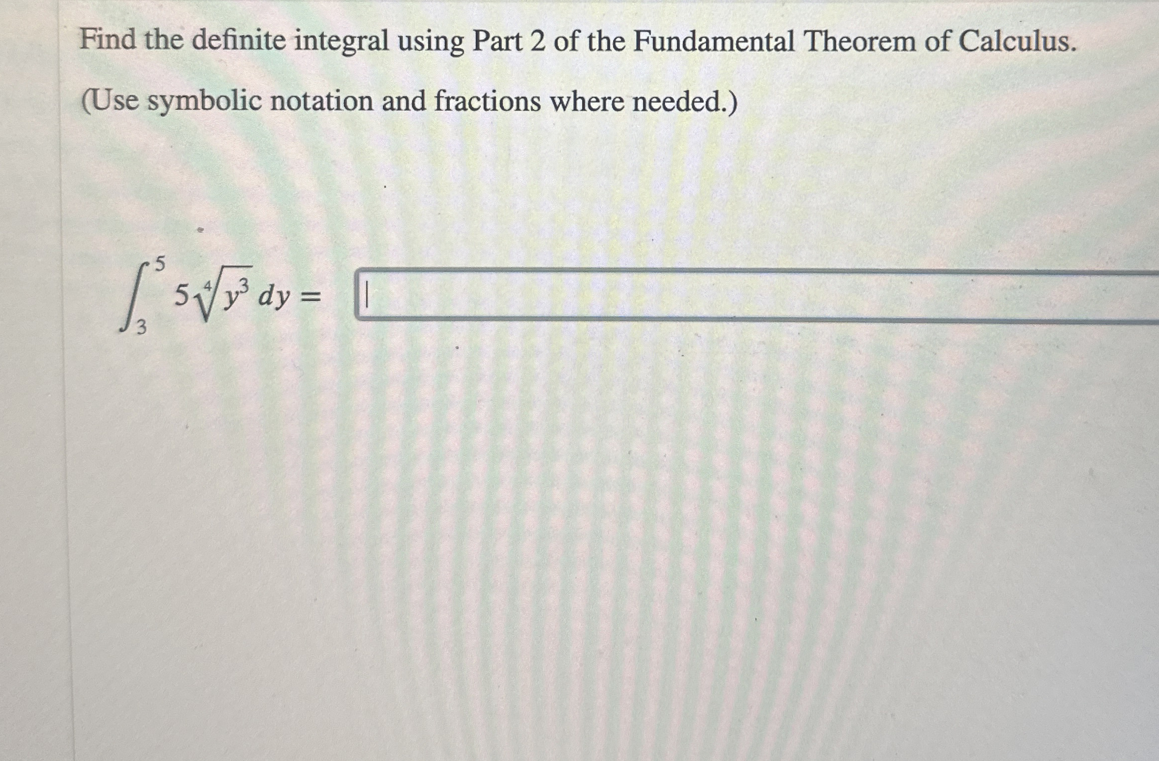 Solved Find the definite integral using Part 2 ﻿of the | Chegg.com