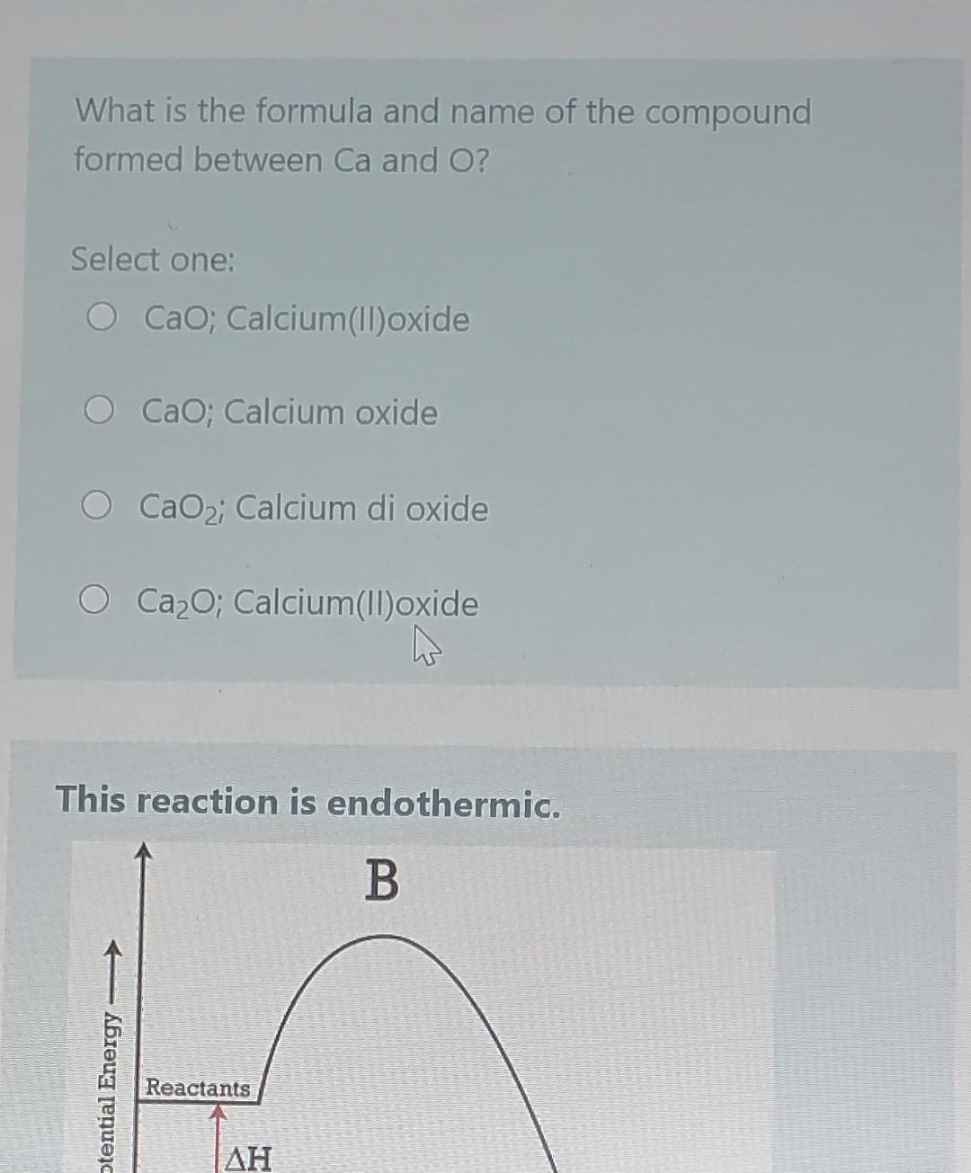 Solved What is the formula and name of the compound formed | Chegg.com