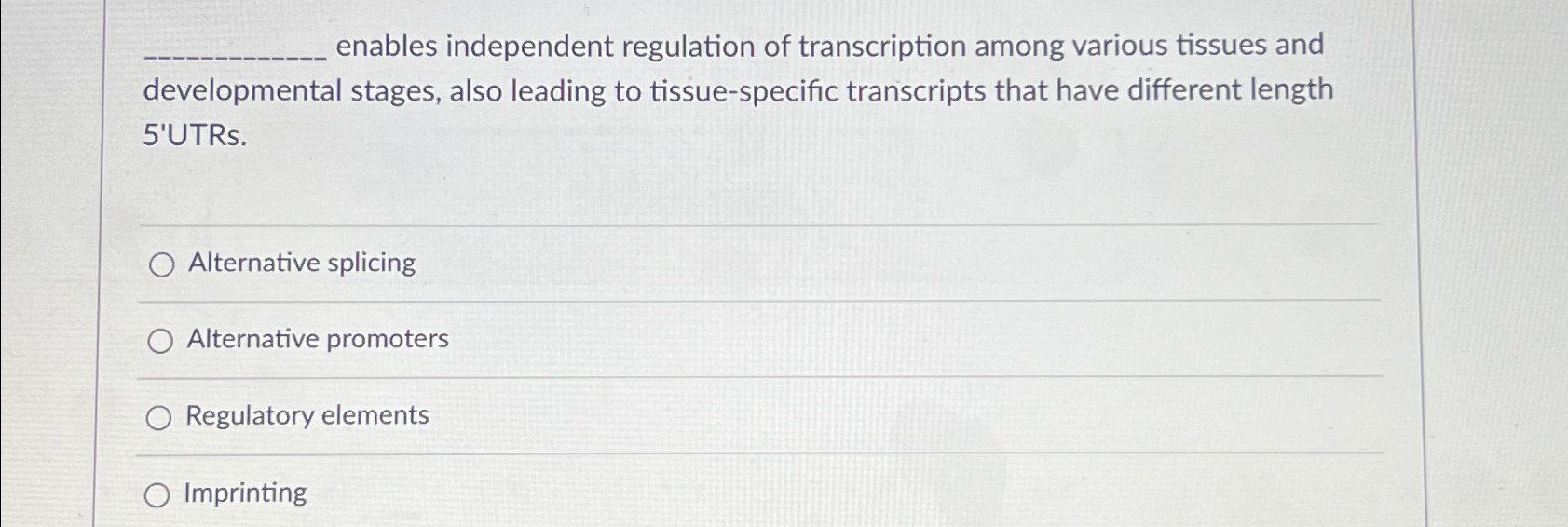 Solved q, ﻿enables independent regulation of transcription | Chegg.com