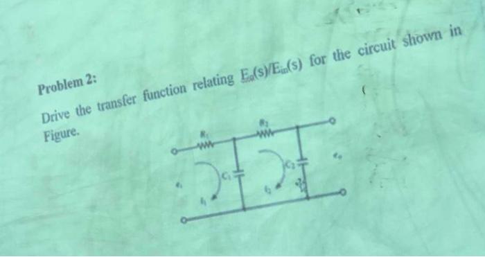 Example 6: Drive the transfer function of the circuit | Chegg.com