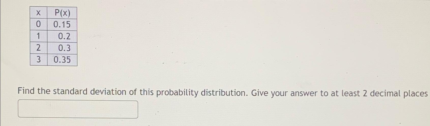 Solved \table[[x,P(x) | Chegg.com