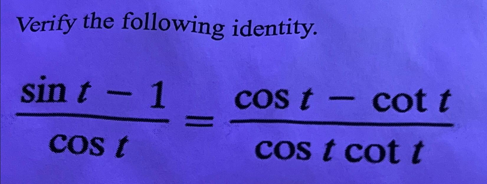 Solved Verify the following | Chegg.com