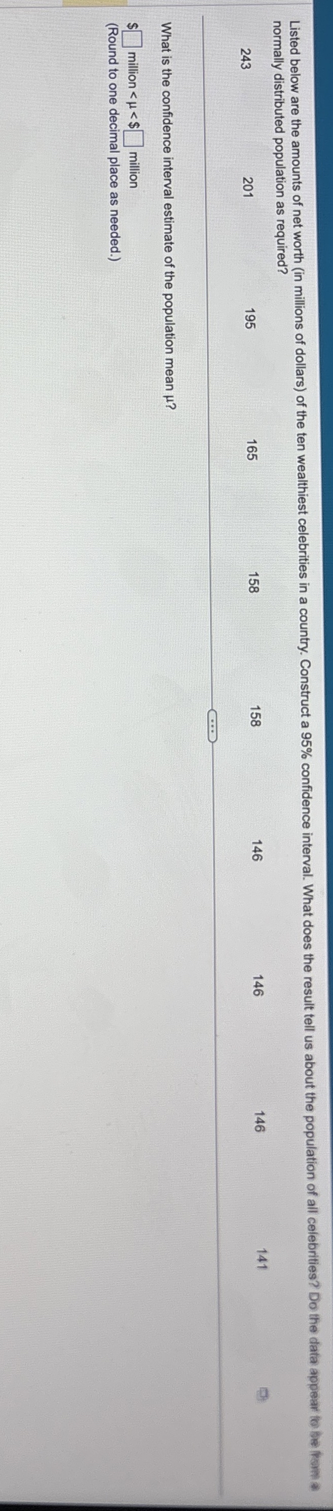 Solved normally distributed population as | Chegg.com