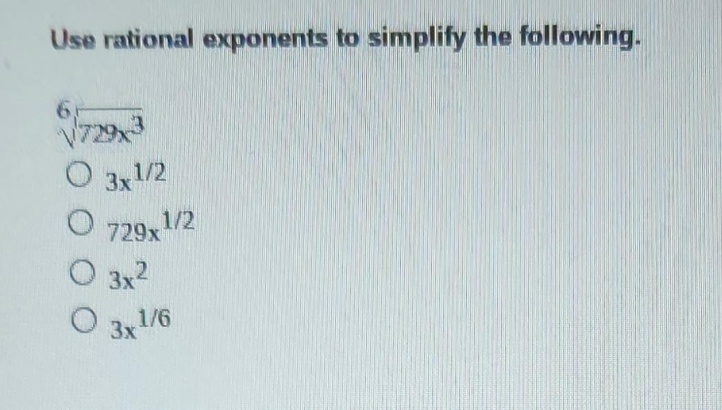 Solved Use rational exponents to simplify the | Chegg.com