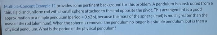 Solved Multiple-Concept Example 11 provides some pertinent | Chegg.com