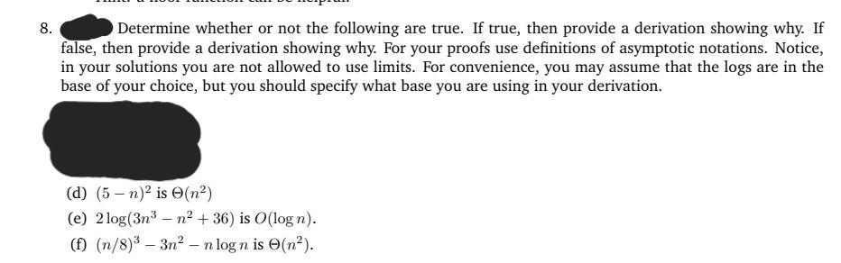 Solved Determine whether or not the following are true. If | Chegg.com