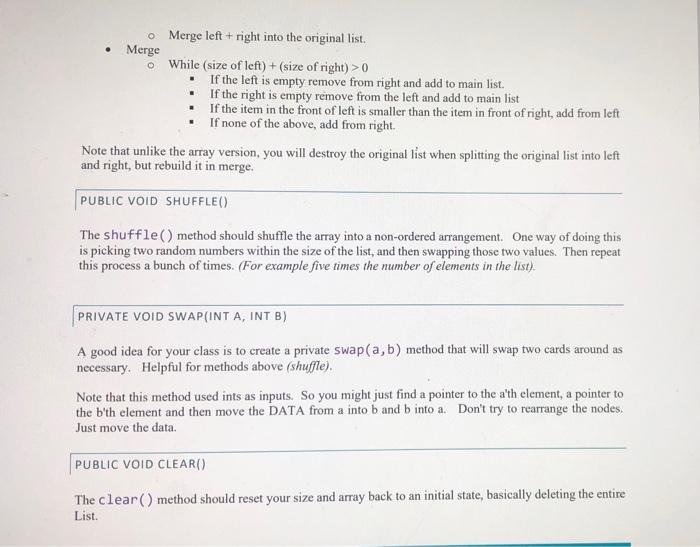 Solved Please help with Java. I need a LinkedList class with | Chegg.com