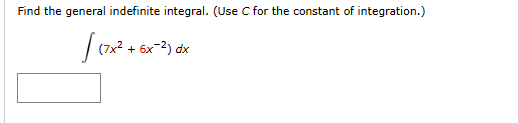 Solved Find the general indefinite integral. (Use C ﻿for the | Chegg.com