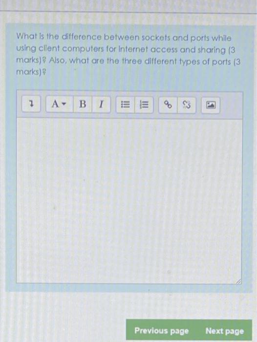 Solved What is the difference between sockets and ports | Chegg.com