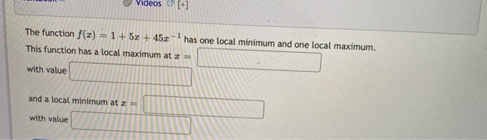 Solved The function f(x) = 2x3 39x2 + 216x + 3 has one local | Chegg.com