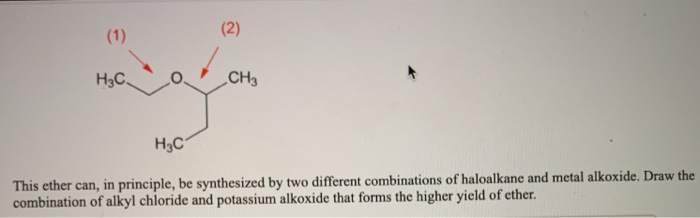 Solved H₃C o CH₃ H2C This ether can, in principle, be | Chegg.com