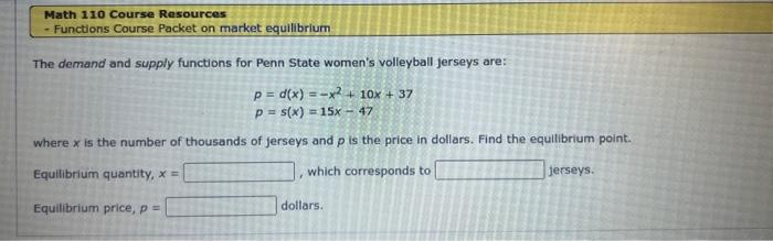 Solved Math 110 Course Resources - Functions Course Racket | Chegg.com