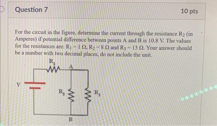 [Solved]: For the circuit in the figure, determine the pote