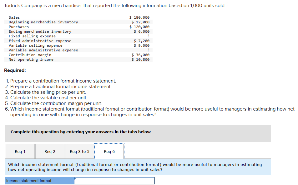Solved Contribution income statement or traditional income | Chegg.com