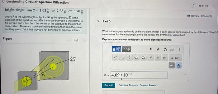 Solved of Optics HW Understanding Circular-Aperture | Chegg.com