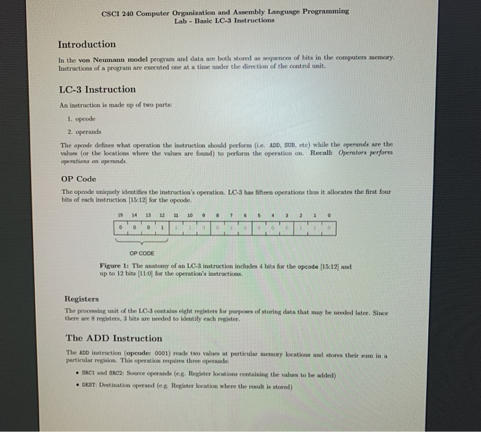 Csci 240 Computer Organisation And Assembly Language 