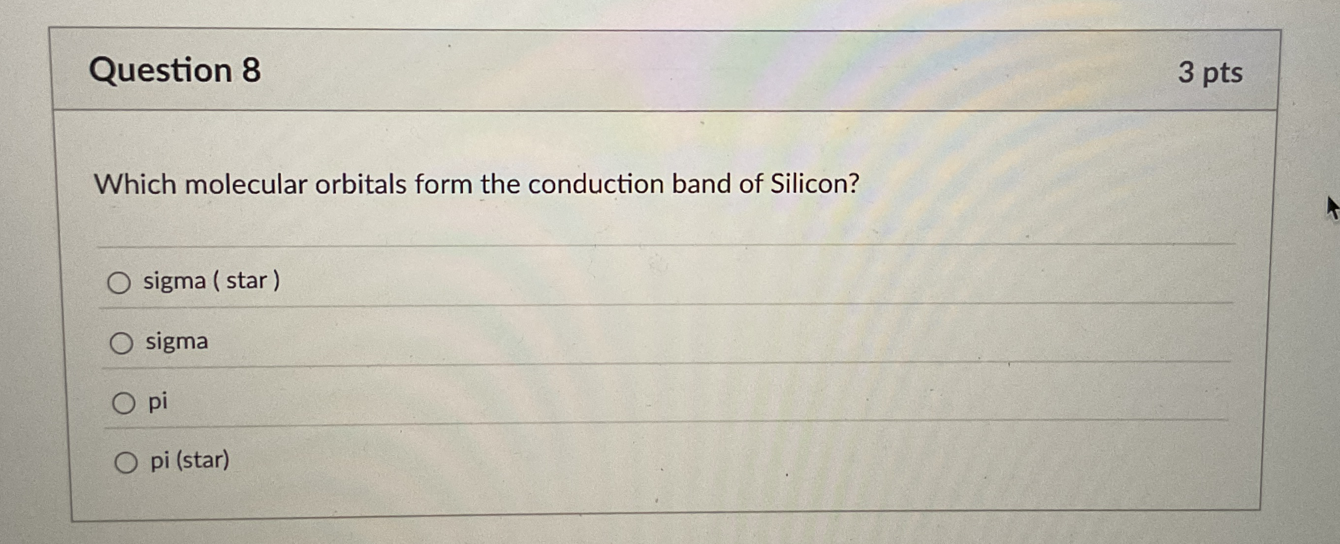 Solved Question 83 ptsWhich molecular orbitals form the | Chegg.com Solved Question 83 ptsWhich molecular orbitals form the | Chegg.com