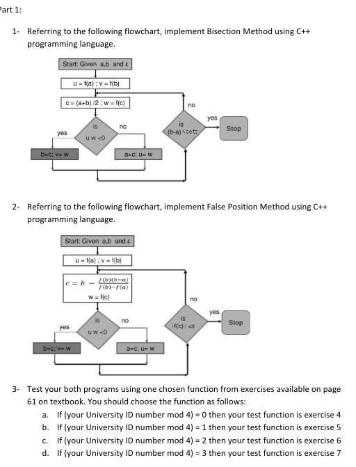 Part 1: 1. Referring to the following flowchart, | Chegg.com