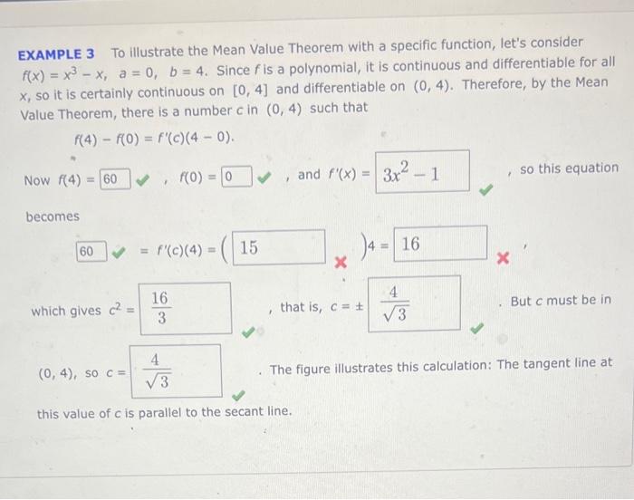 Solved EXAMPLE 3 To illustrate the Mean Value Theorem with a | Chegg.com