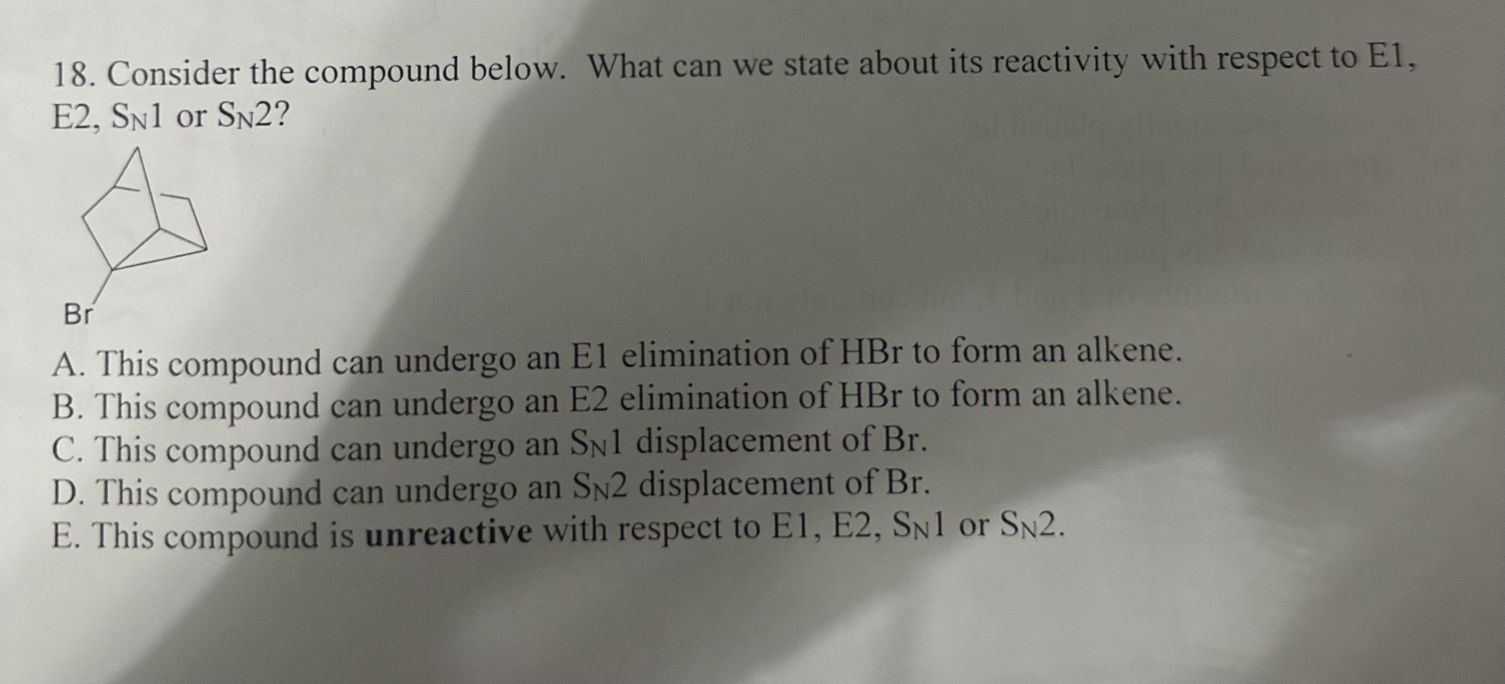 Solved Consider the compound below. What can we state about | Chegg.com