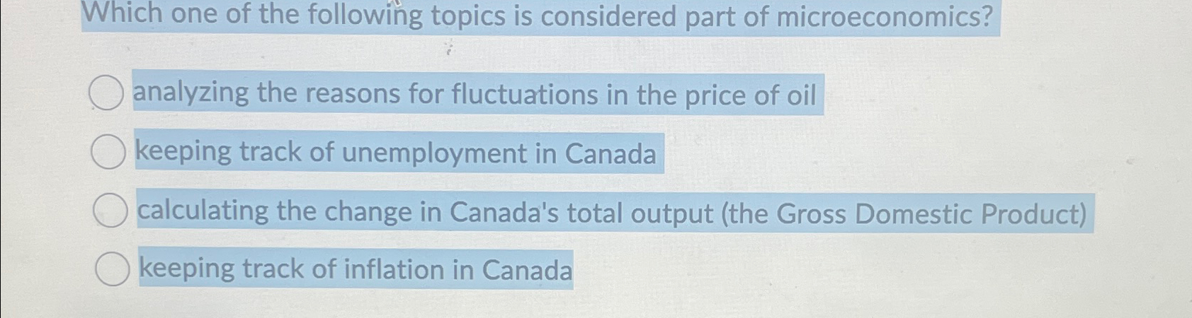 Solved Which one of the following topics is considered part | Chegg.com