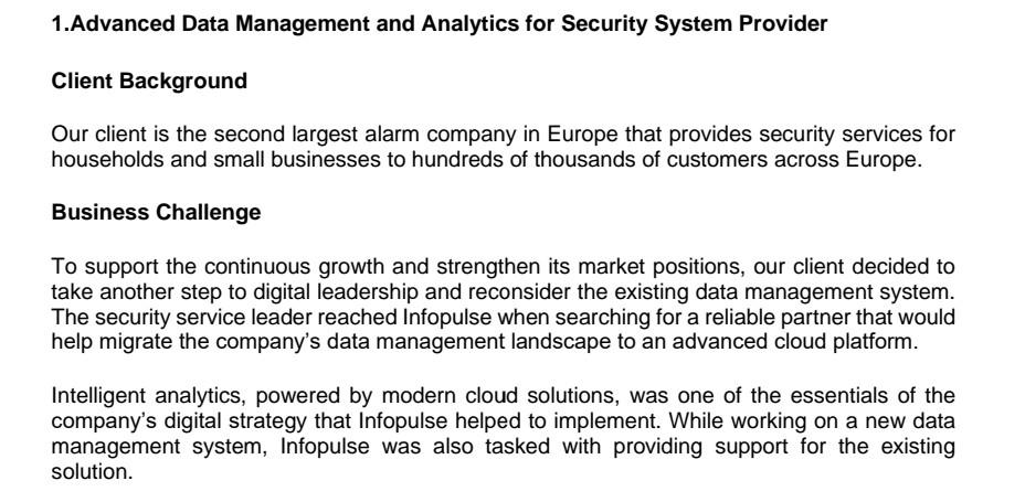 Solved 1.Advanced Data Management and Analytics for Security | Chegg.com