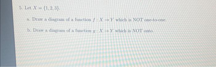 Solved 5. Let X={1,2,3}. a. Draw a diagram of a function | Chegg.com