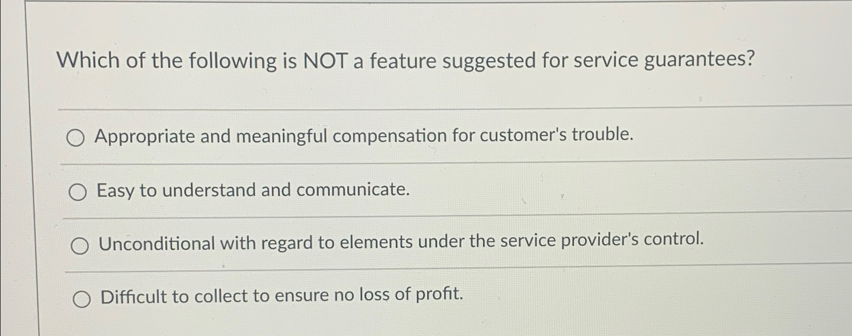 Solved Which of the following is NOT a feature suggested for | Chegg.com