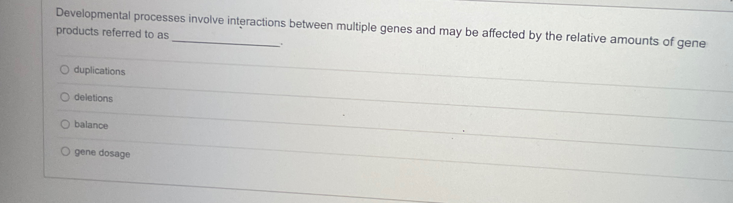 Solved Developmental processes involve interactions between | Chegg.com