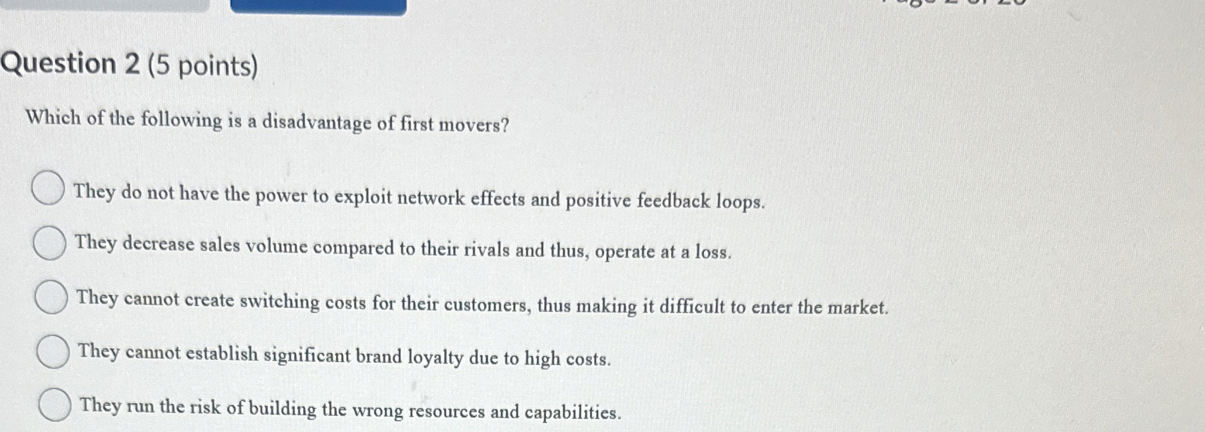Solved Question 2 (5 ﻿points)Which of the following is a | Chegg.com