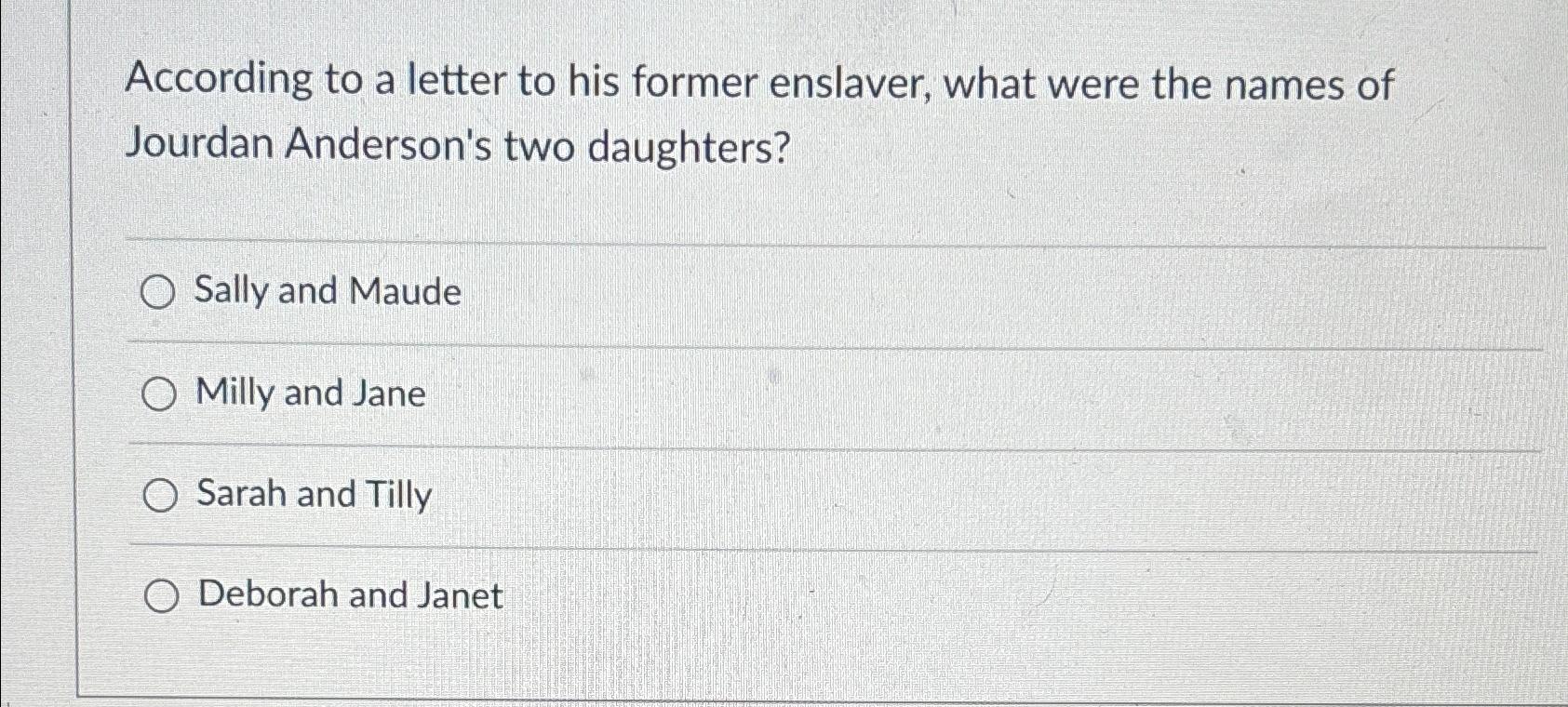 Solved According to a letter to his former enslaver, what | Chegg.com