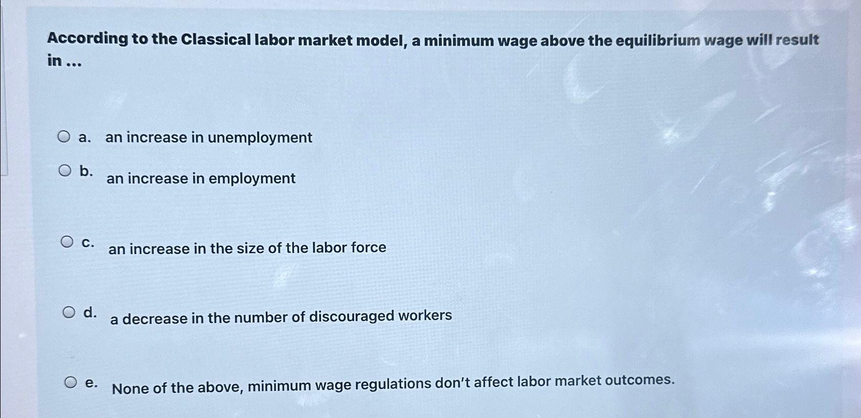 Solved According to the Classical labor market model, a | Chegg.com
