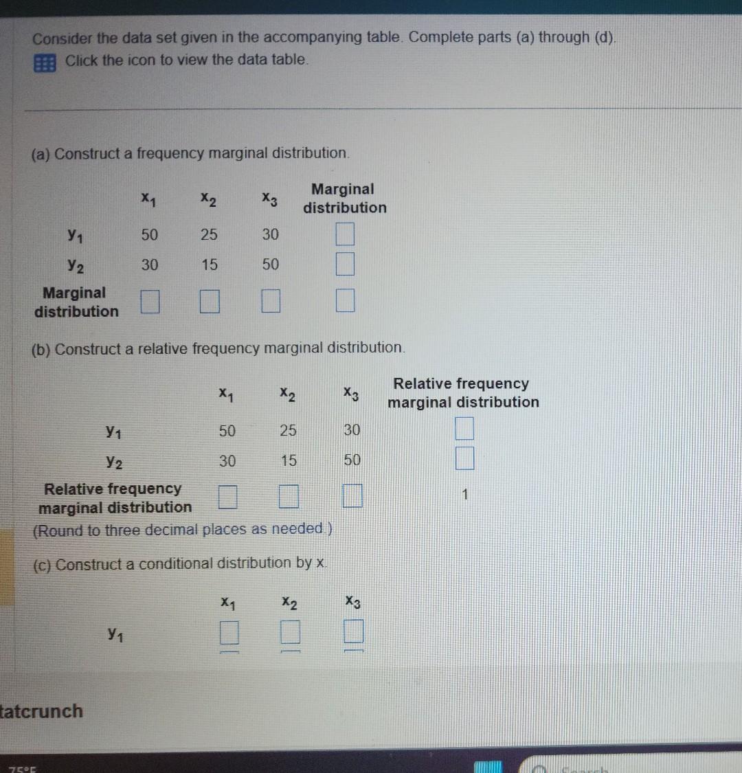 Consider the data set given in the accompanying | Chegg.com