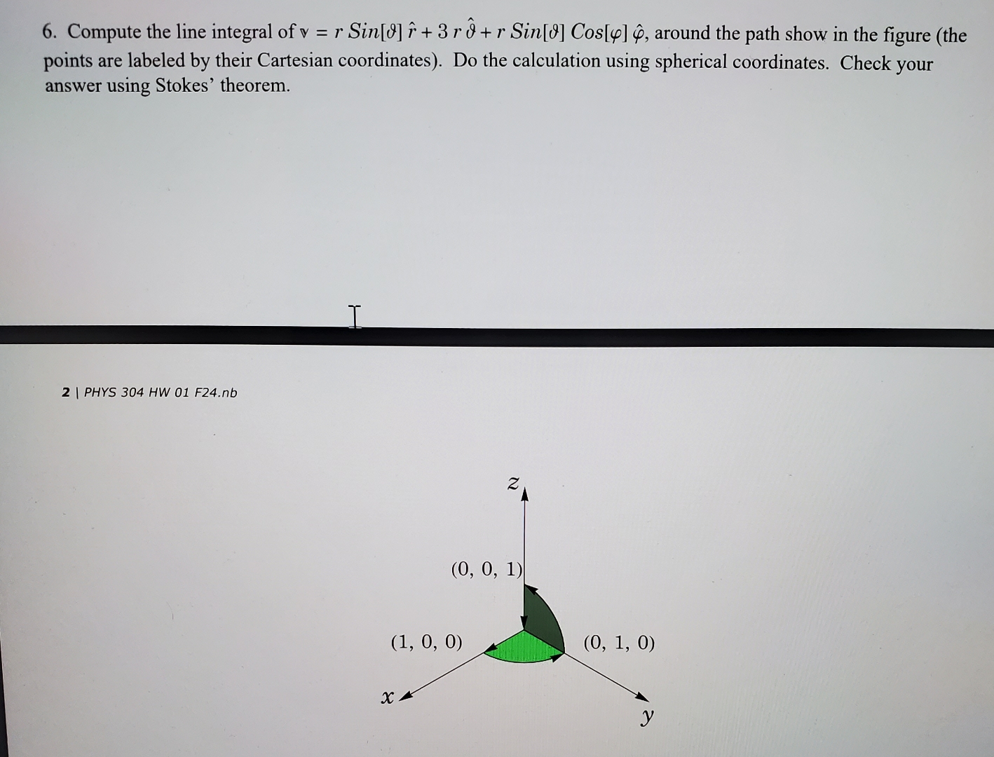 Compute the line integral of | Chegg.com