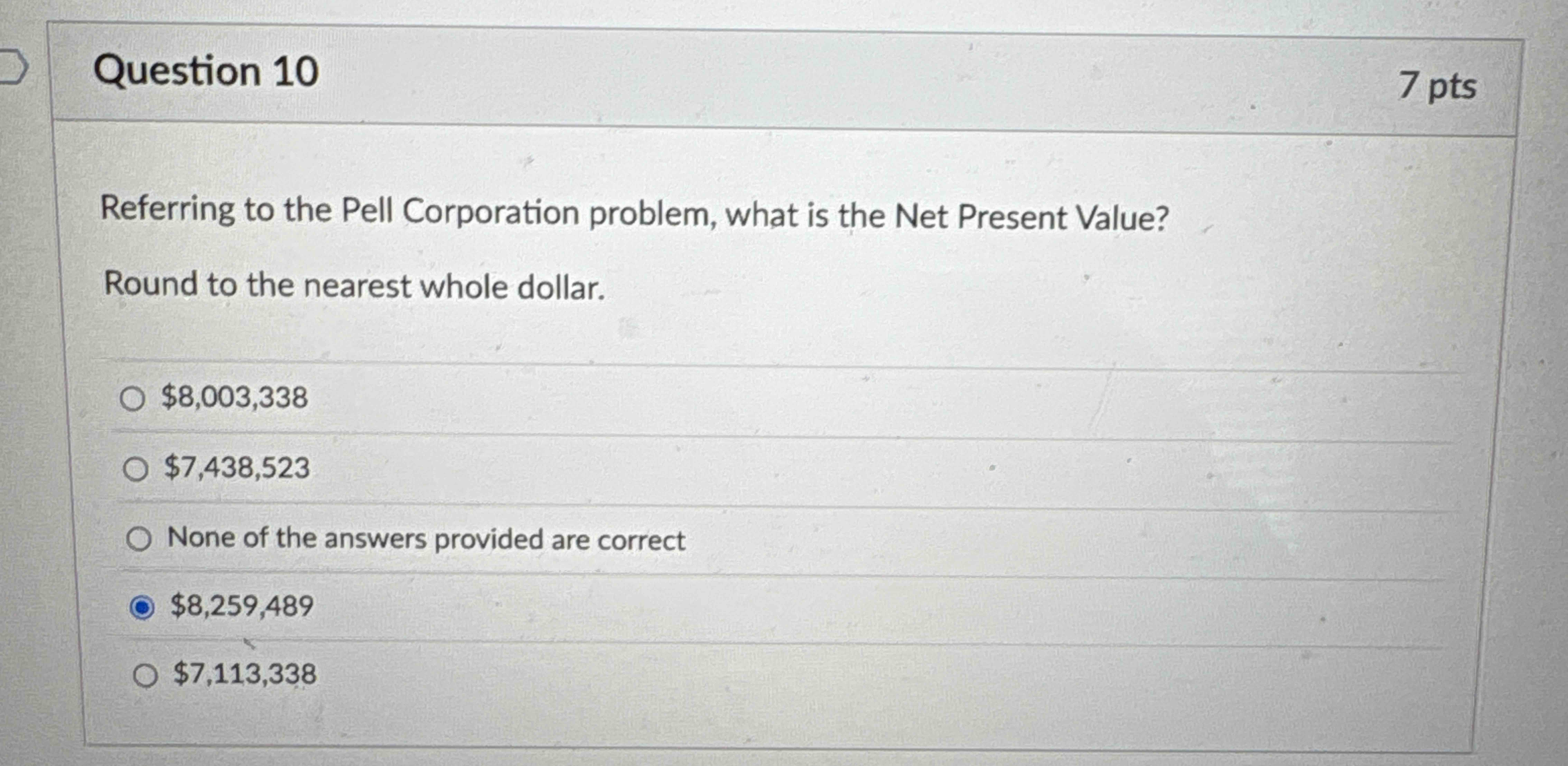 Solved Question 10Referring to the Pell Corporation problem, | Chegg.com