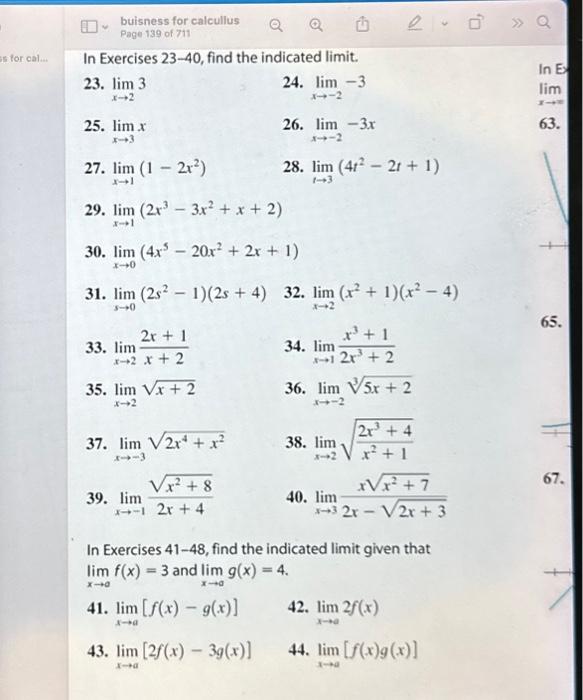 ss for cal... buisness for calcullus Q Page 139 of | Chegg.com