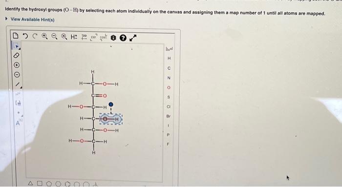 Solved Identify the hydroxyl groups (O-H) by selecting each | Chegg.com