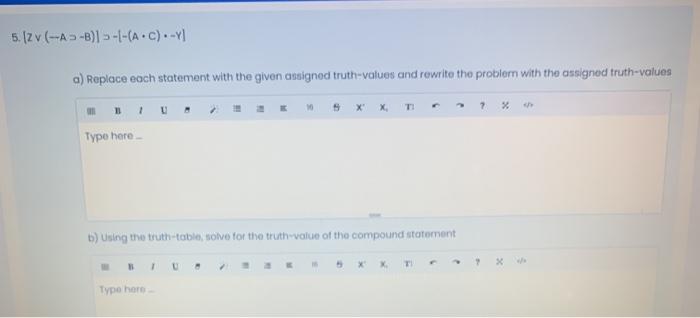 Solved Statements with Assigned Truth Values For the | Chegg.com