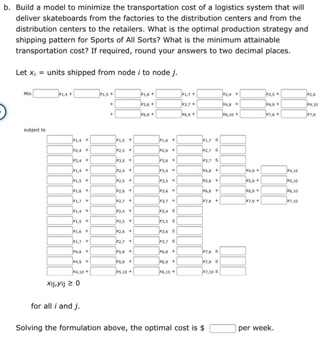 Solved Topic 5 - Linear Programming: Distribut eBook Problem | Chegg.com