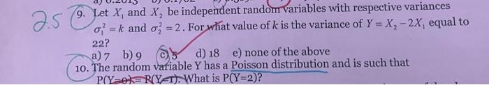 Solved 9. Let X1 and X2 be independent random variables with | Chegg.com