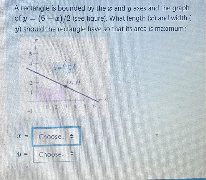 Solved A rectangle is bounded by the x and y axes and the | Chegg.com