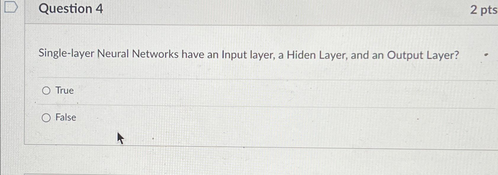 Solved Question 42 ﻿ptsSingle-layer Neural Networks have an | Chegg.com
