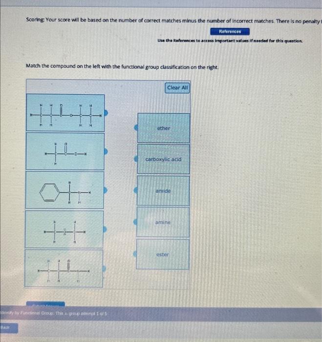 Solved Match the compound on the left with the functional | Chegg.com