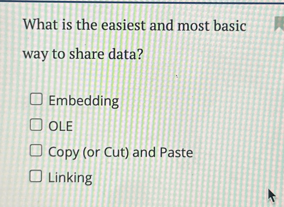 What is the easiest and most basic way to share | Chegg.com