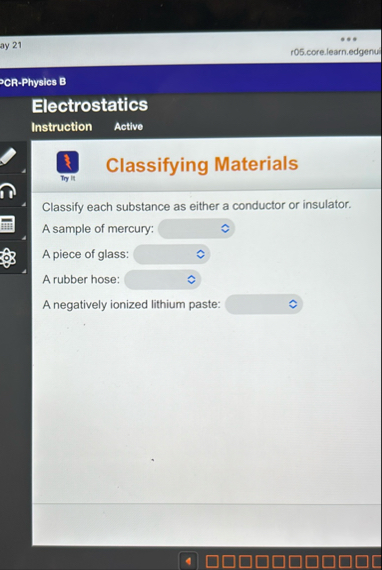 Solved ay 21r05.core learn.edgenu©R-Physics | Chegg.com