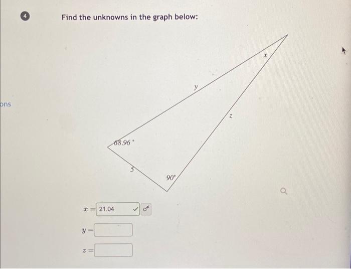 Solved Find the unknowns in the graph below: | Chegg.com