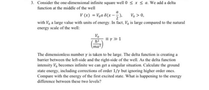 Solved 3. Consider the one-dimensional infinite square well | Chegg.com