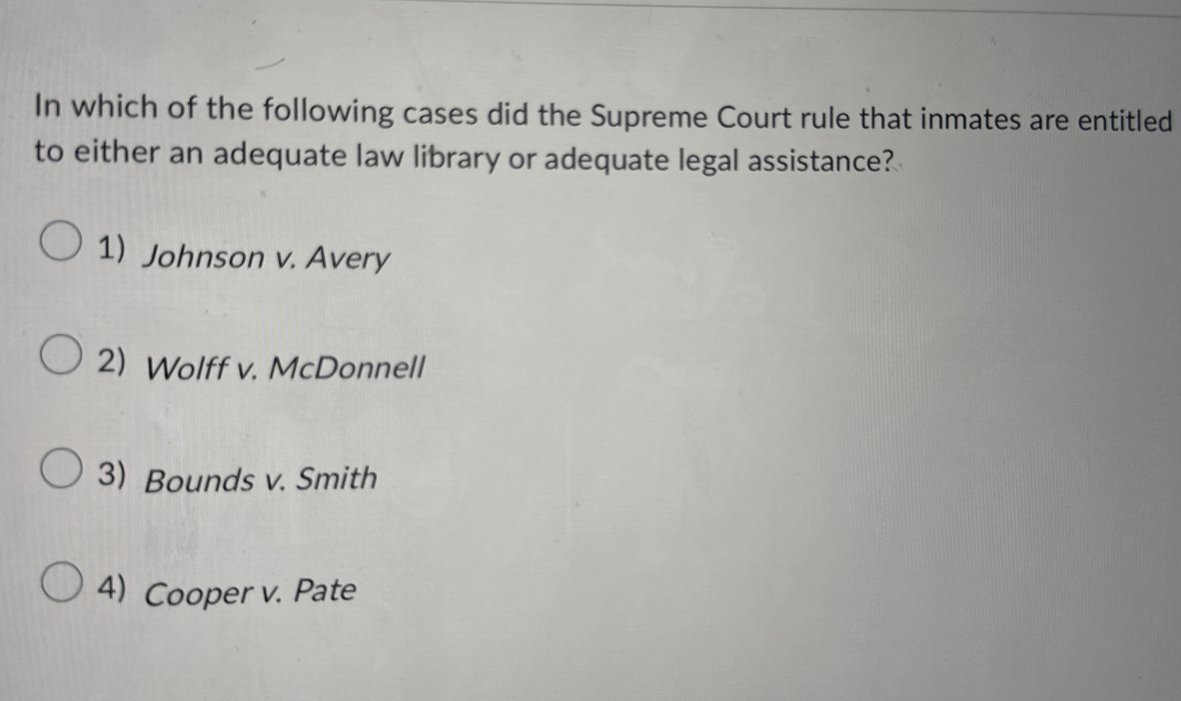Solved In which of the following cases did the Supreme Court | Chegg.com