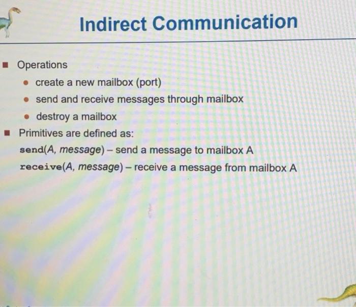 Solved Compare between direct and indirect communications in | Chegg.com