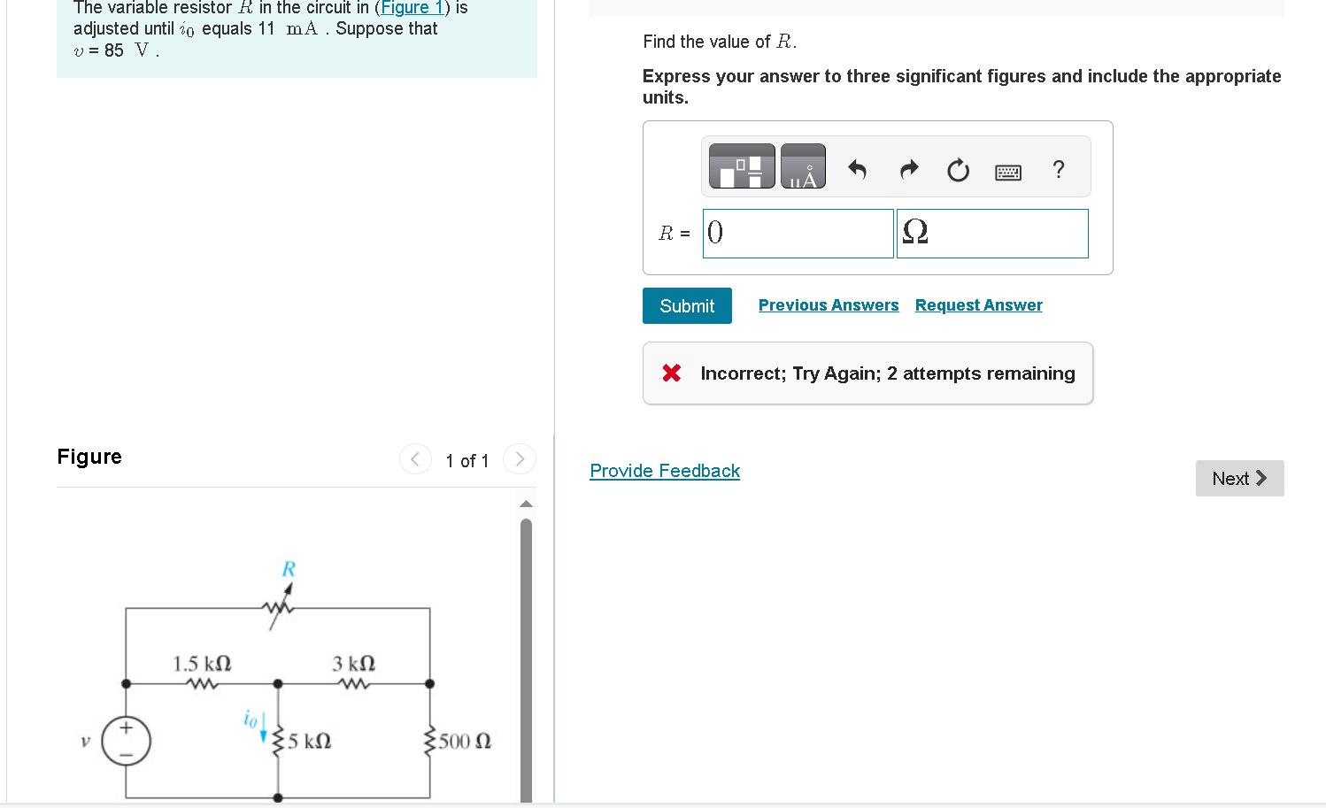 Solved The variable resistor R ﻿in the circuit in (Figure | Chegg.com